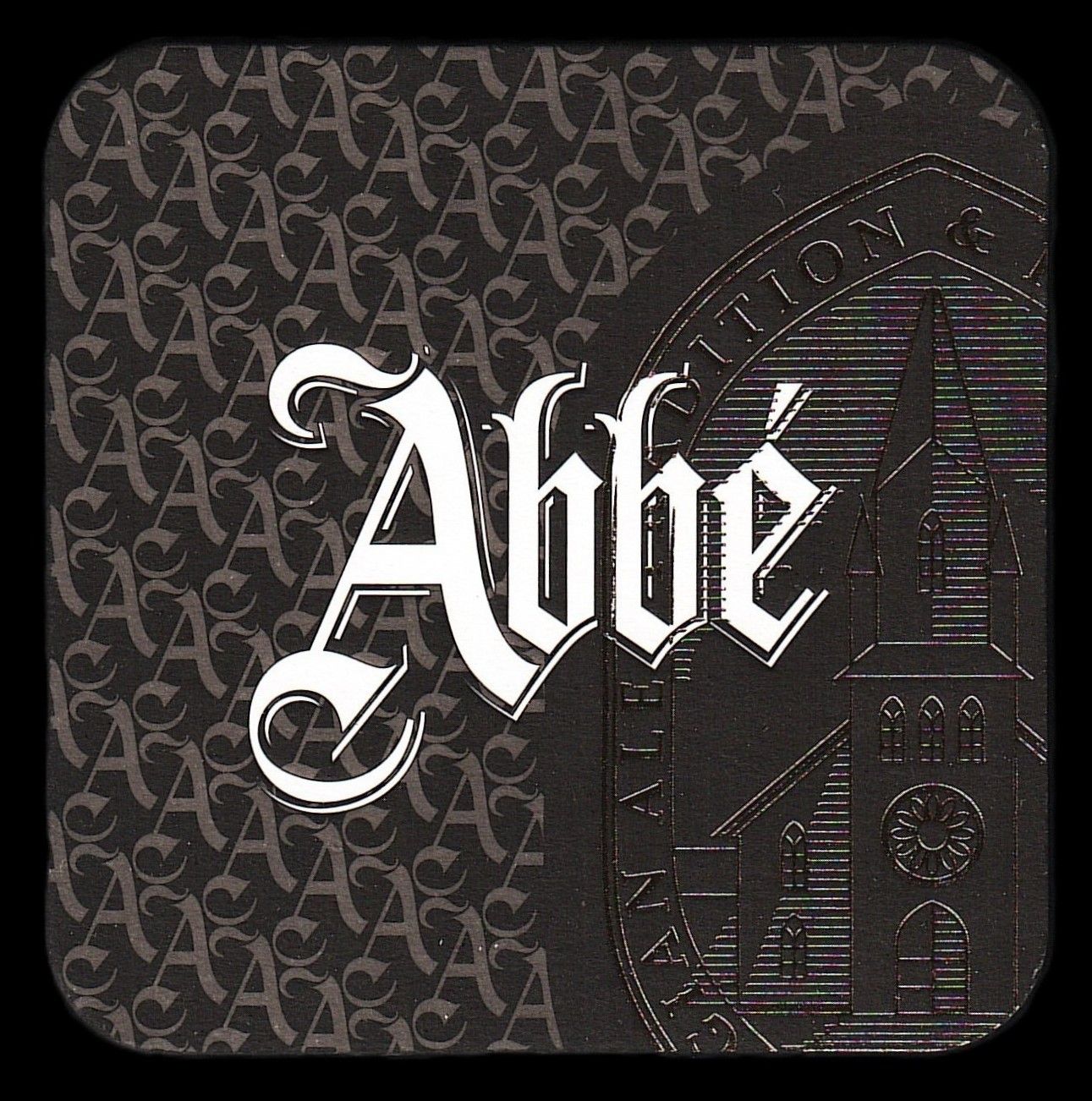 Бирдекель (костер) Бельгия Abbe black (подставка под пивной бокал)