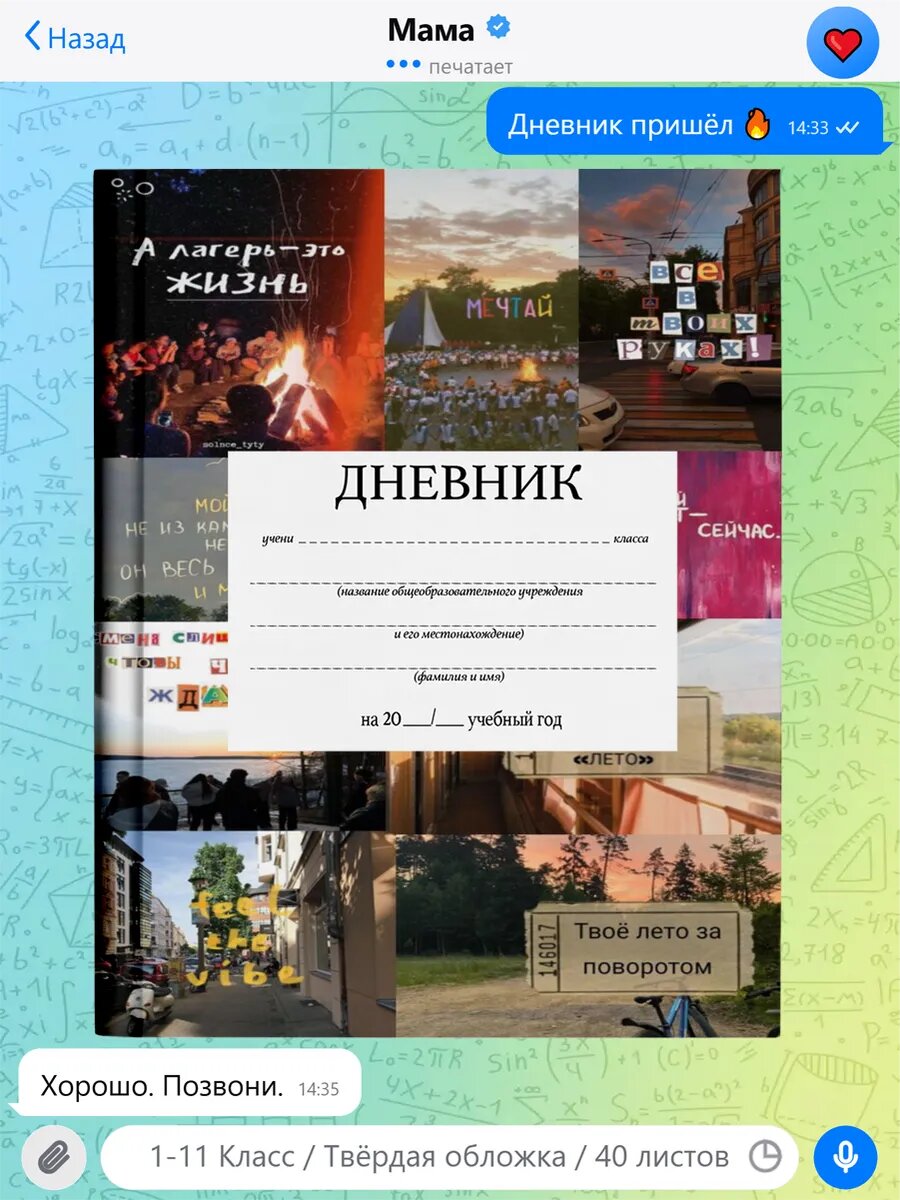 Школьный дневник с принтом y2k pinterest