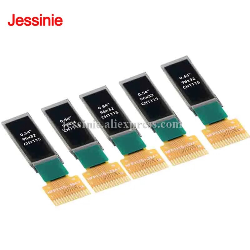 Jessinie OLED-дисплей 0,54 дюйма белый 96x32 CH1115 I2C 14-контактный 5pcs