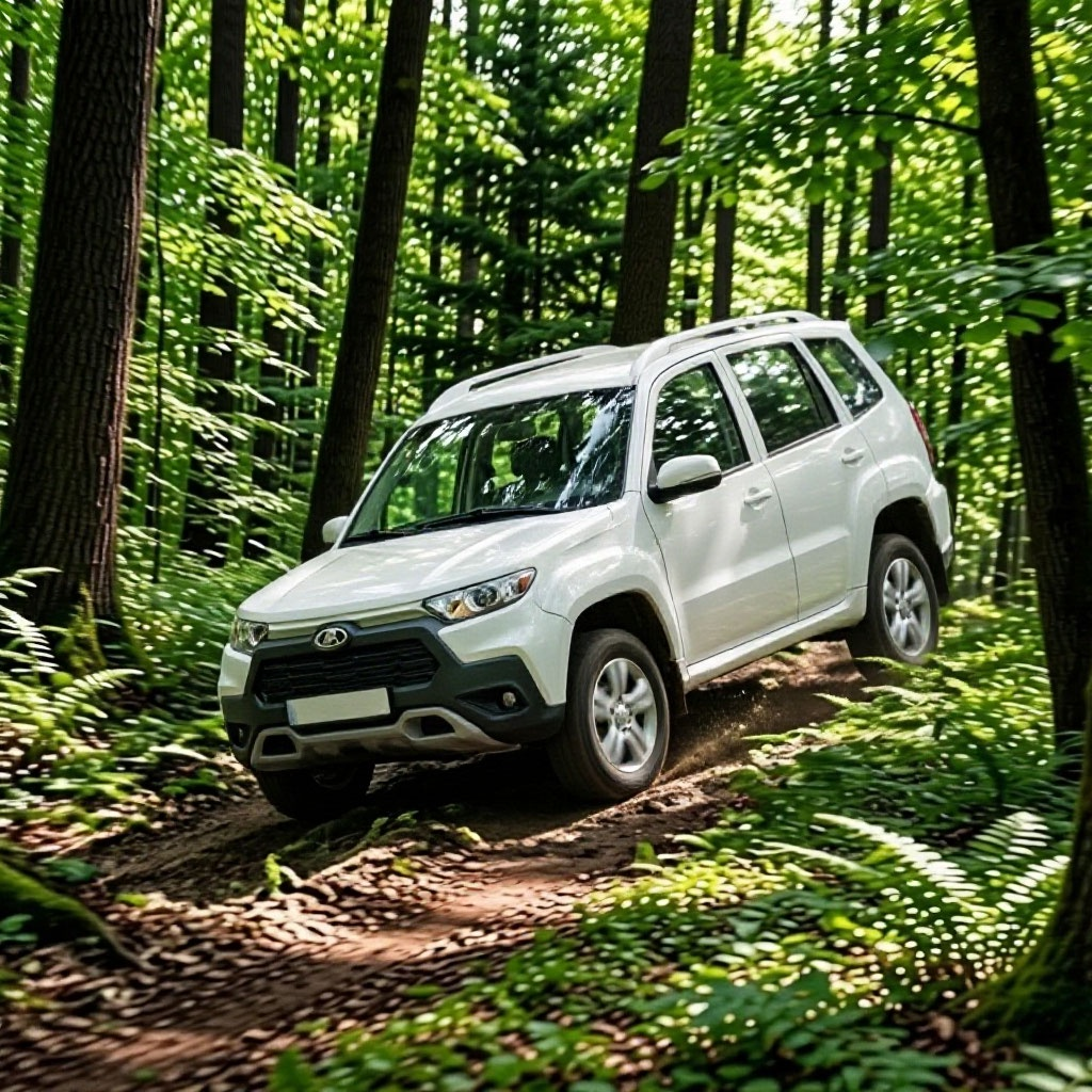 Машина металл LADA NIVA travel 12 см, бежевый, инерционный механизм