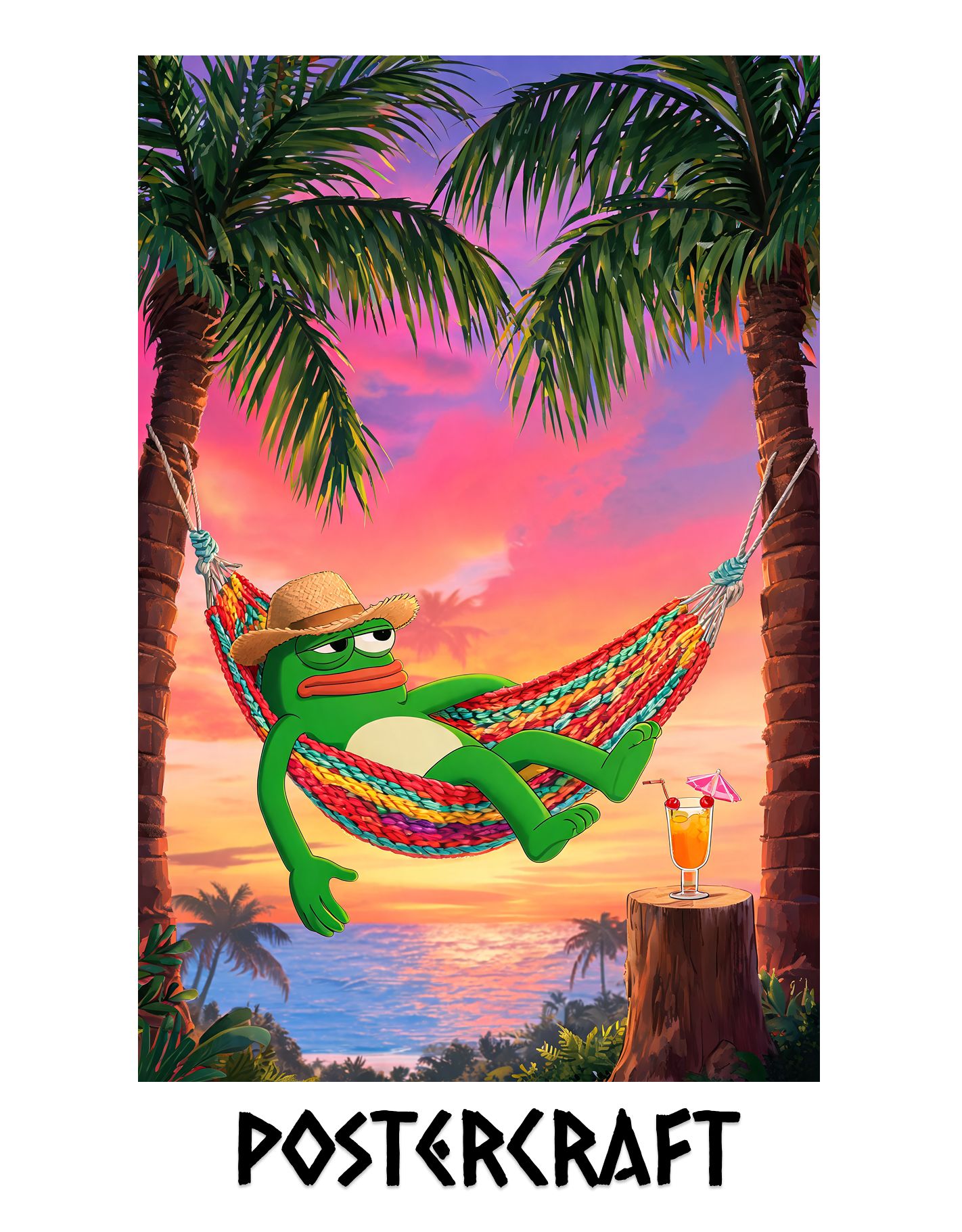 Постер "Лягушонок Пепе, Pepe", 59.4х42см, А2, глянцевый