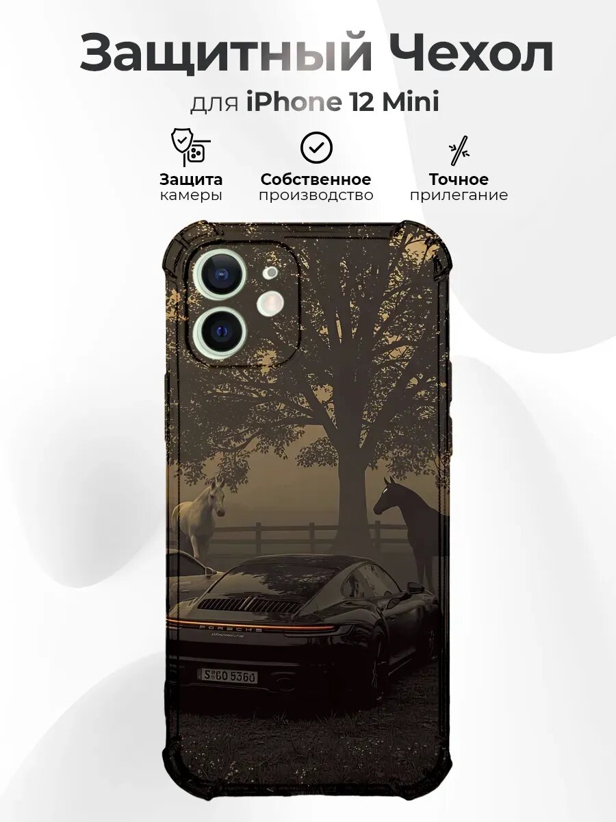 Чехол на IPHONE 12 MINI с принтом Porsche 911