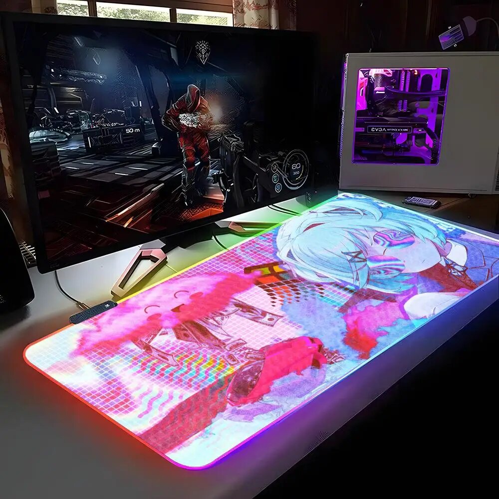RGB коврик для мыши Potdemiel D-Doki Doki Literature Club XXL RGB800x400x4mm, Black06