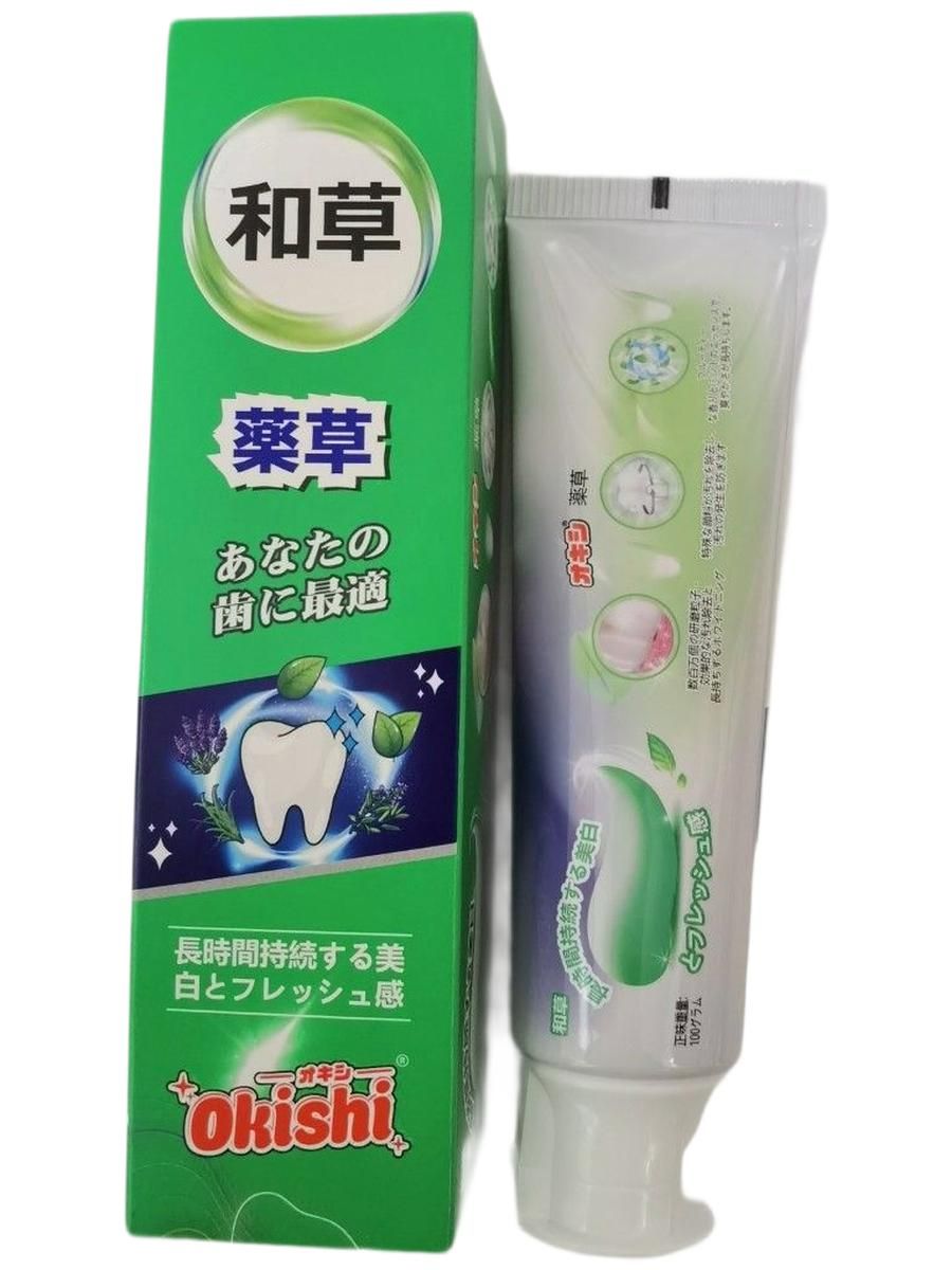 Зубная паста, Okishi, целебные травы, профилактическая, 100 г.