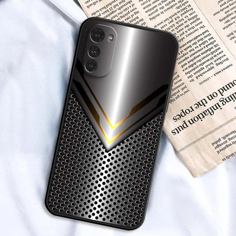 Металлические дизайнерские узоры для Motorola G85 Edge 50 G24 G35 G14 G04 062HA7804HSE, Moto G85 5G
