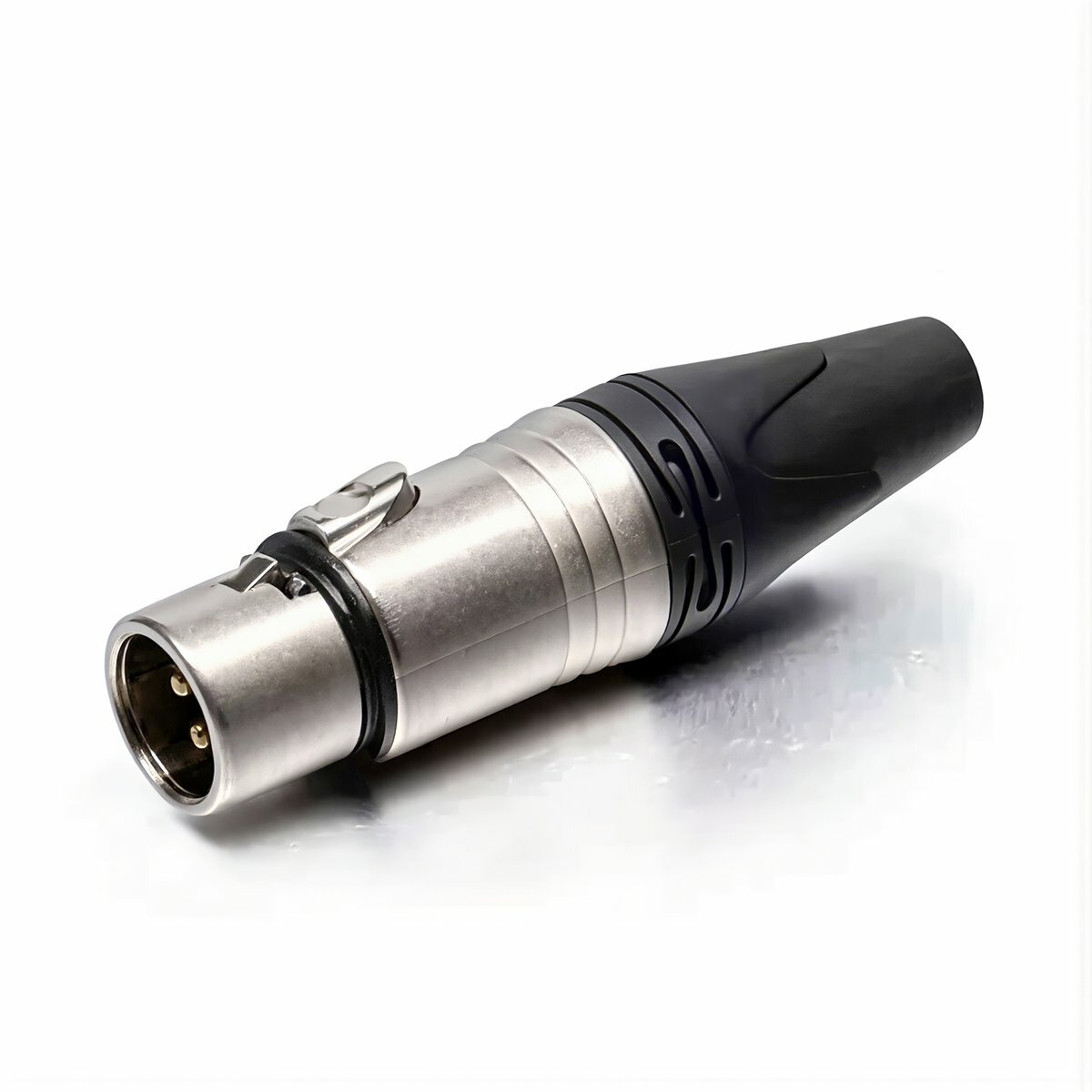 Разъём XLR 3 контакта мужской стандартный размер никелированный для подключения микрофонов и аудио аппаратуры, Женский разъём XLR, серебристый, YY-3254-S