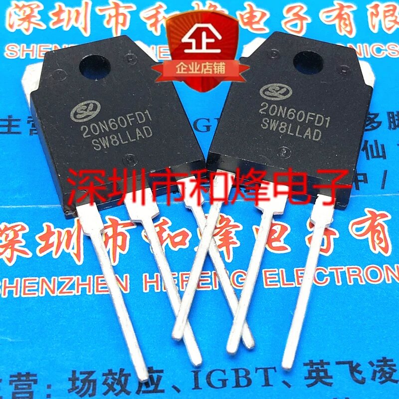 20N60FD1‑40N60FD2,2шт./лот, Транзистор IGBT TO‑220F, высоковольтный, для инверторов и импульсных блоков питания