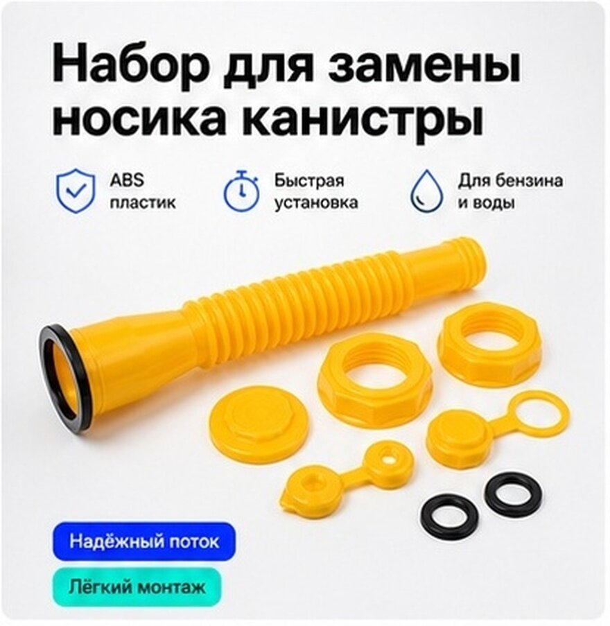 Набор Из 1 Штуки Заправочный Носик Для Канистры Замена Практический Набор Крана Для Бензобака 4X2 8X20 5Cm