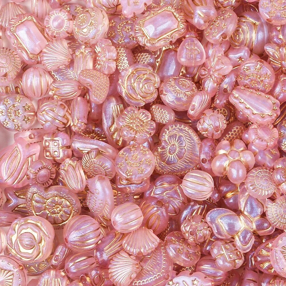 Танчифа Фэшн Акриловые бусины для браслетов 20г Розовый, 20g, 09