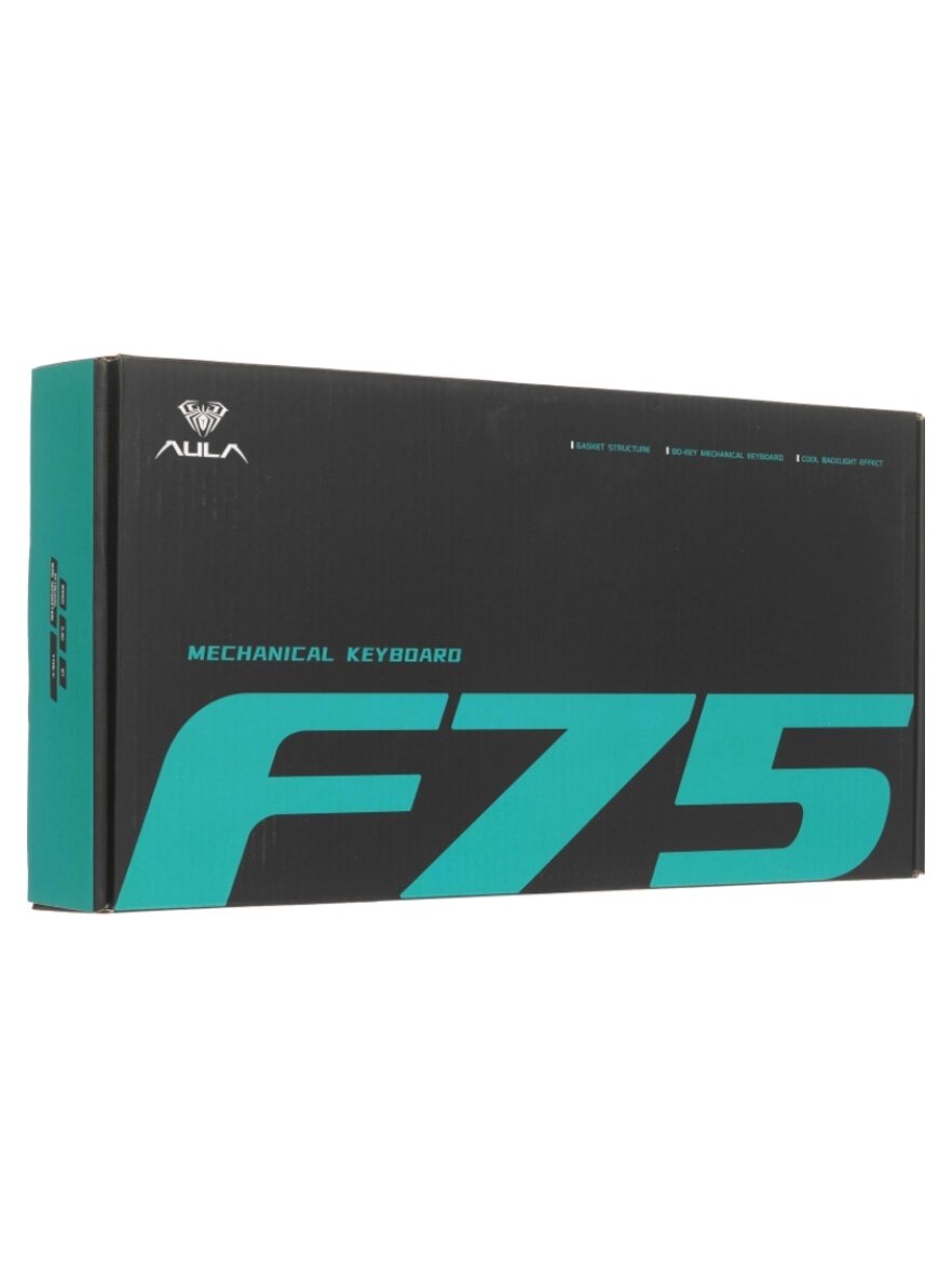 Клавиатура Aula F75 Чёрный Neonight Бесшумные Cotton C