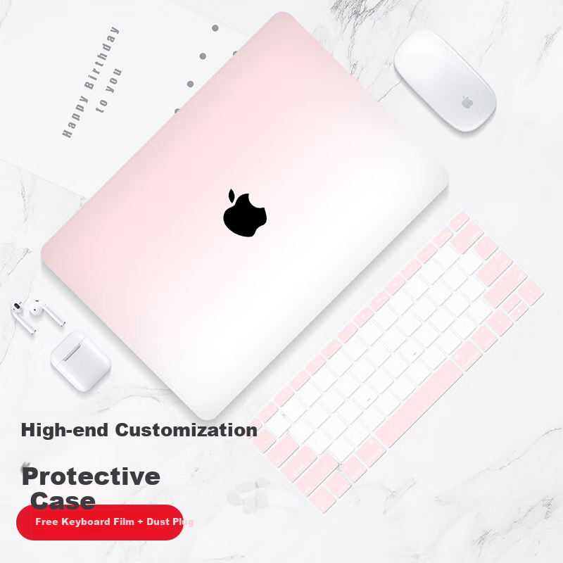 ДиИиГонфанг защитный чехол для MacBook Air 15.3 дюйма M4 M3 M2 совместимый ультратонкий градиентный чехол с