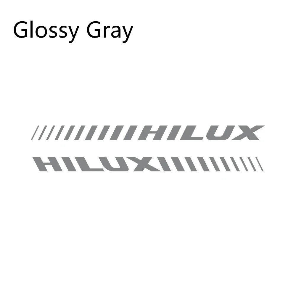 Наклейки с боковыми полосками Toyota Hilux Glossy Gray