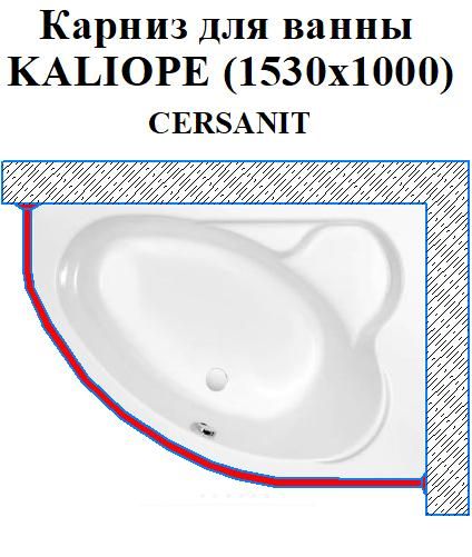 Карниз для ванны KALIOPE (1530х1000) CERSANIT