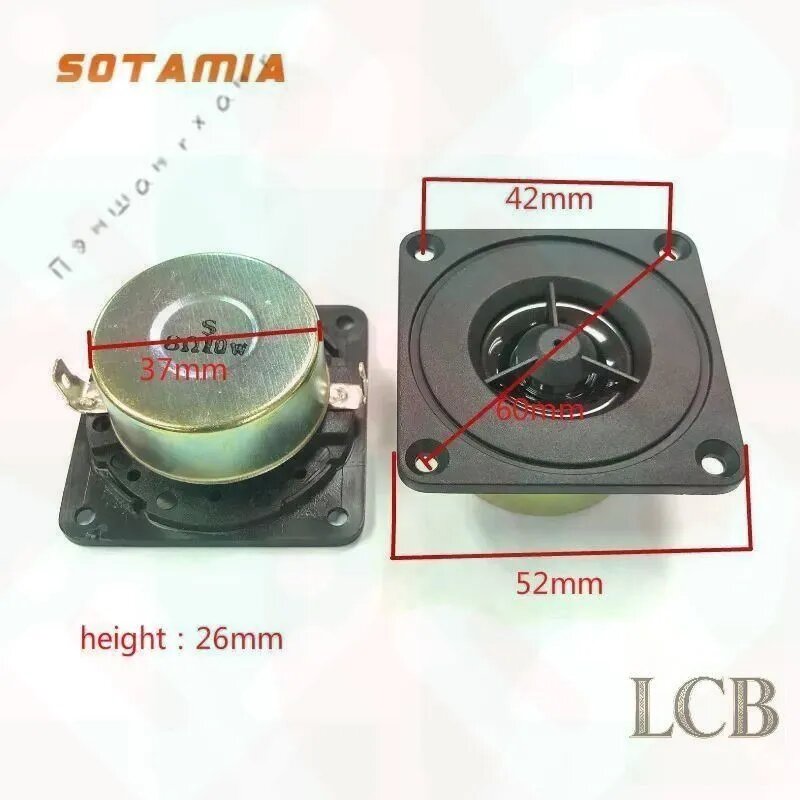 SOTAMIA 2Pcs 2-дюймовый Портативный Твитер HiFi Динамик 8 Ом 10 Вт Громкий динамик, музыкальный звук домашнего кинотеа