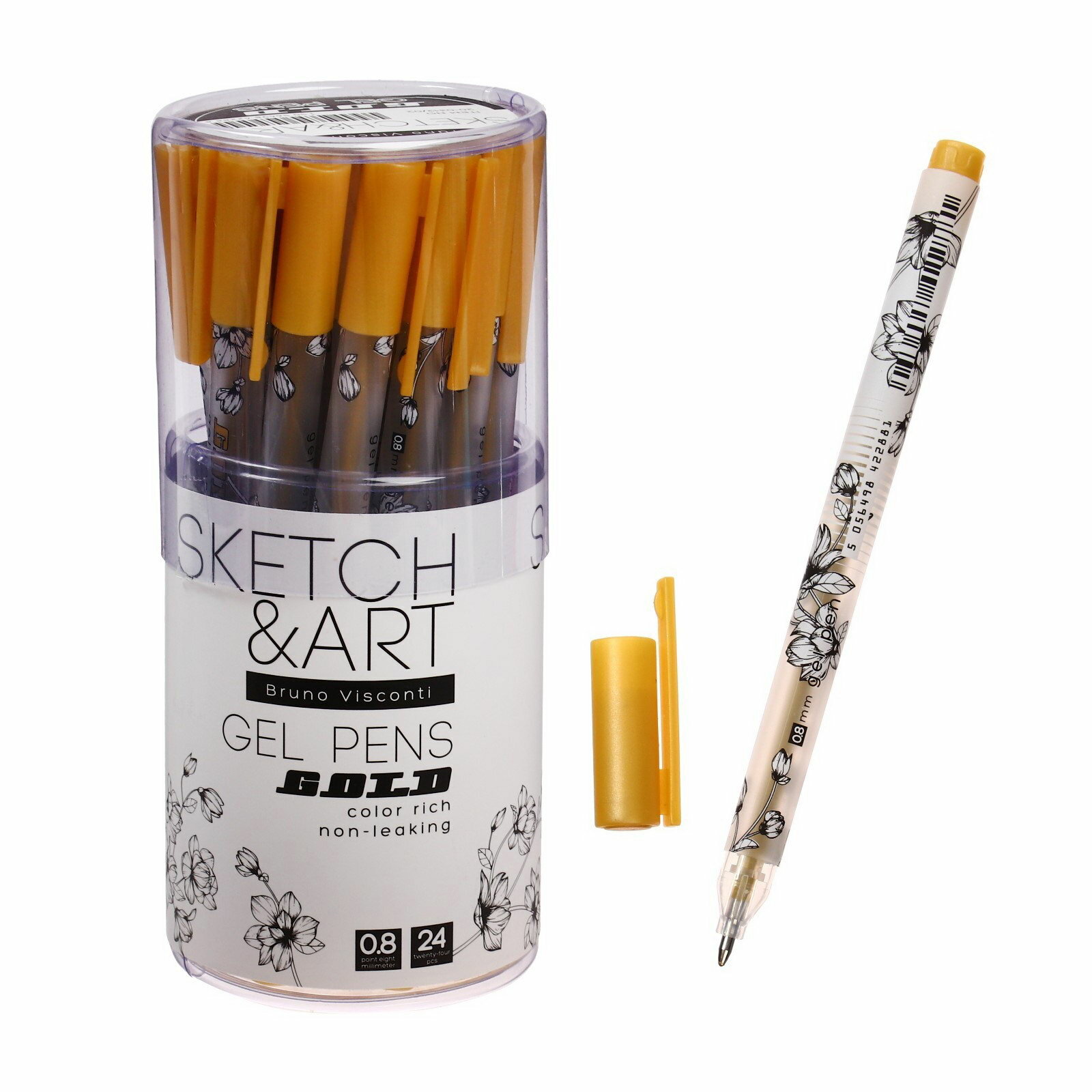 Ручка гелевая SKETCH&ART UniWrite.GOLD, 0.8 мм, золотой, особенности цвета: без особенностей, 24 шт.