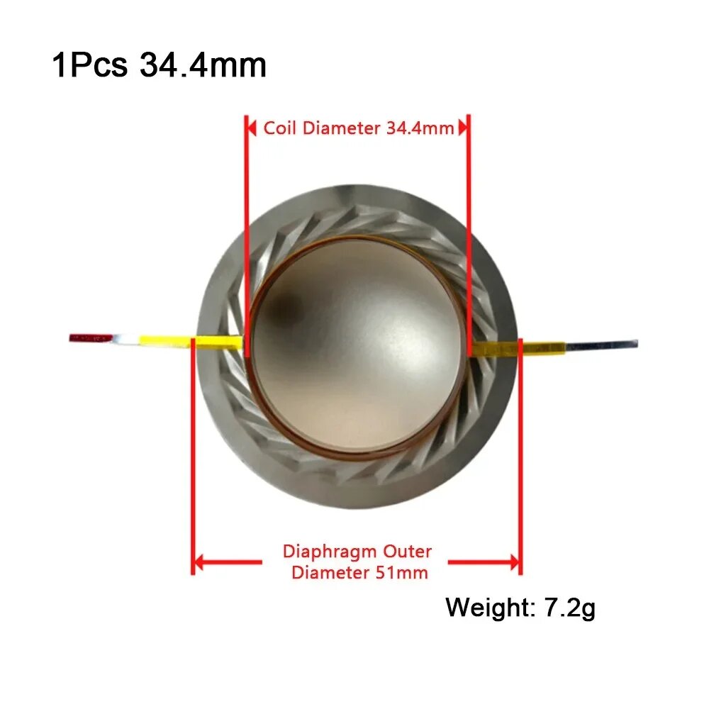 Твитер 34.4mm, титановая мембрана, 8 Ом, 1pcs