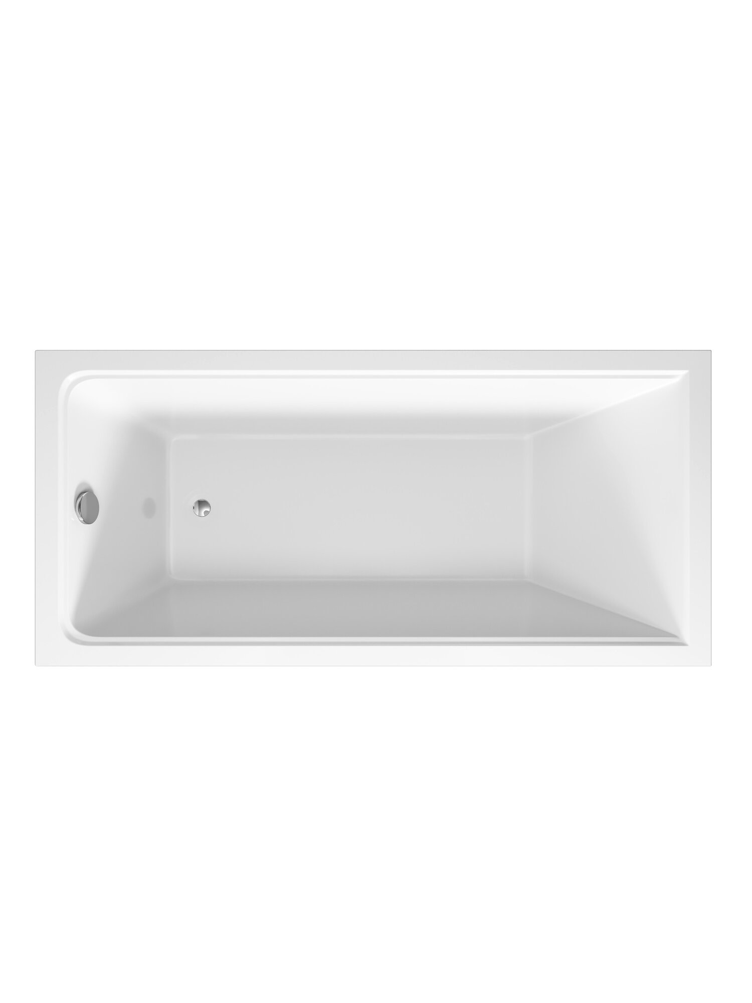 Акриловая ванна Vincea VBT-2G 150x70 см, пристенная, белая, с каркасом, с экраном, со сливом-переливом