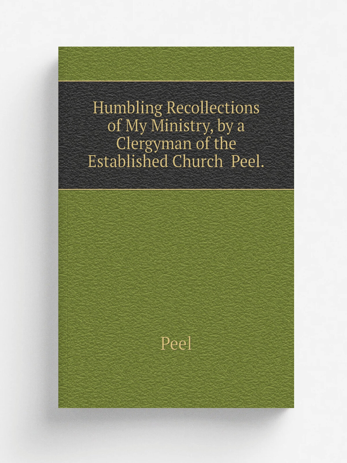 Humbling Recollections of My Ministry, by a Clergyman of the Established Church Peel.