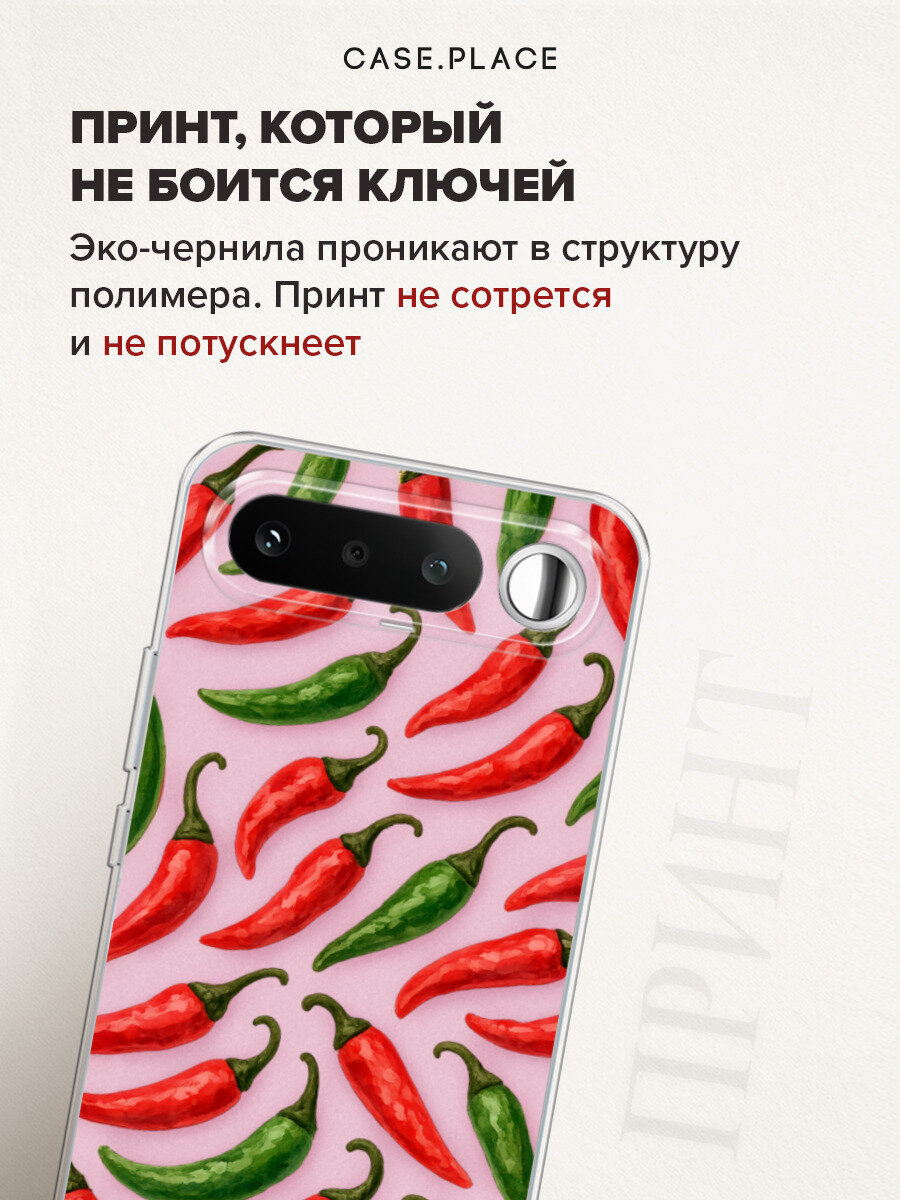 Чехол на Realme 16 / Реалми 16 с принтом Зеленые и красные перцы — фото 1