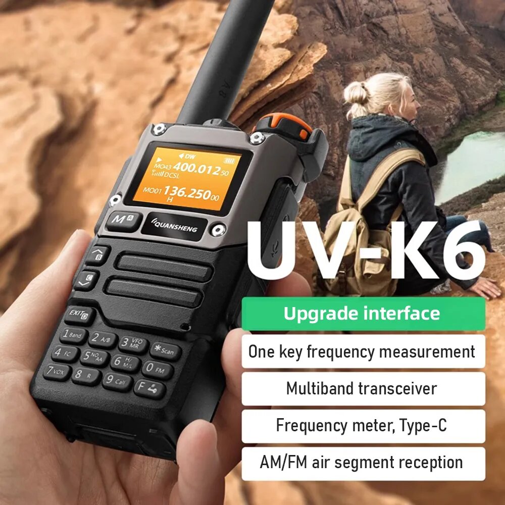 QUANSHENG UV-K6 5W переговорное устройство VHF UHF двухдиапазонный