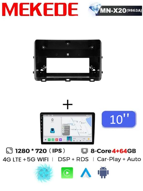 Магнитола Mekede MN X20 Pro 4+64G 10.2 дюймов Kia Ceed 3 CD 2018-2022 1 din