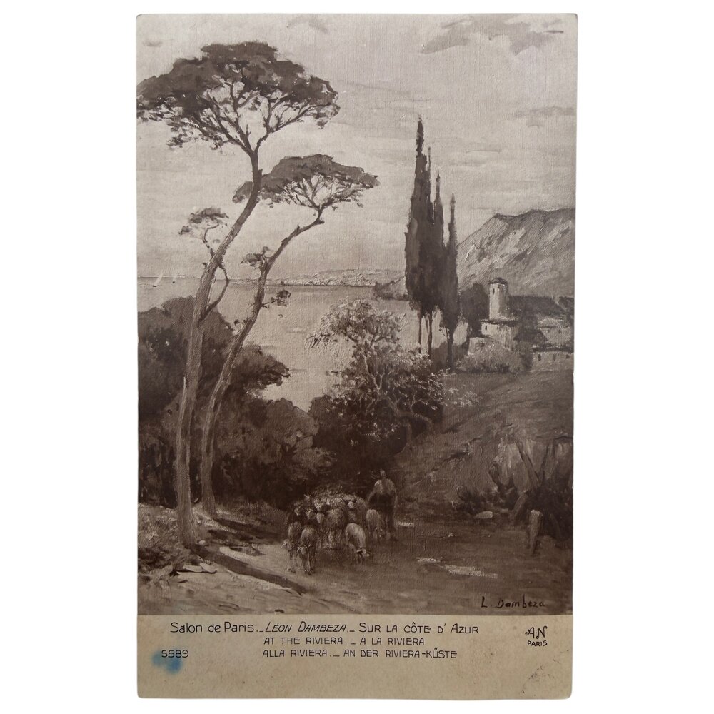 Почтовая открытка "Дамбеза - На Лазурном берегу" 1900-1915 гг. Франция