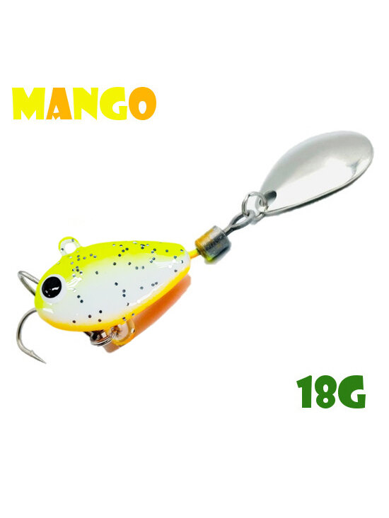 Блесна Тейл-Спиннер для рыбалки Uf-Studio Hurricane 18g #Mango