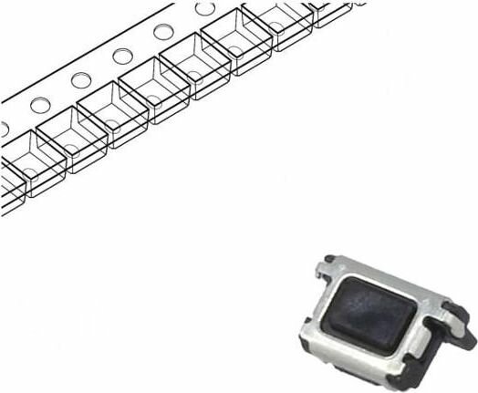 PANASONIC EVPAEBB2A Микропереключатель TACT, SPST, Пол: 2, 0,015A/15ВDC, SMT, нет, 1,6Н, 1шт