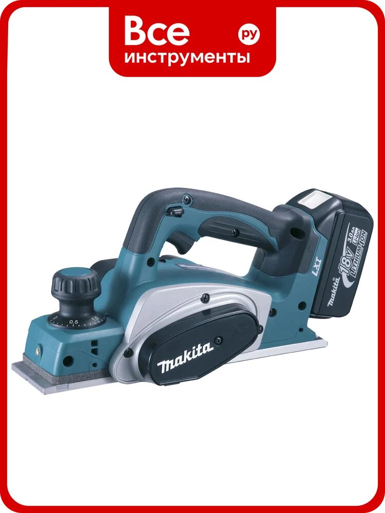 Рубанок Makita DKP180RFE, с выборкой четверти, Li-Ion, 18В, 2 аккумулятора