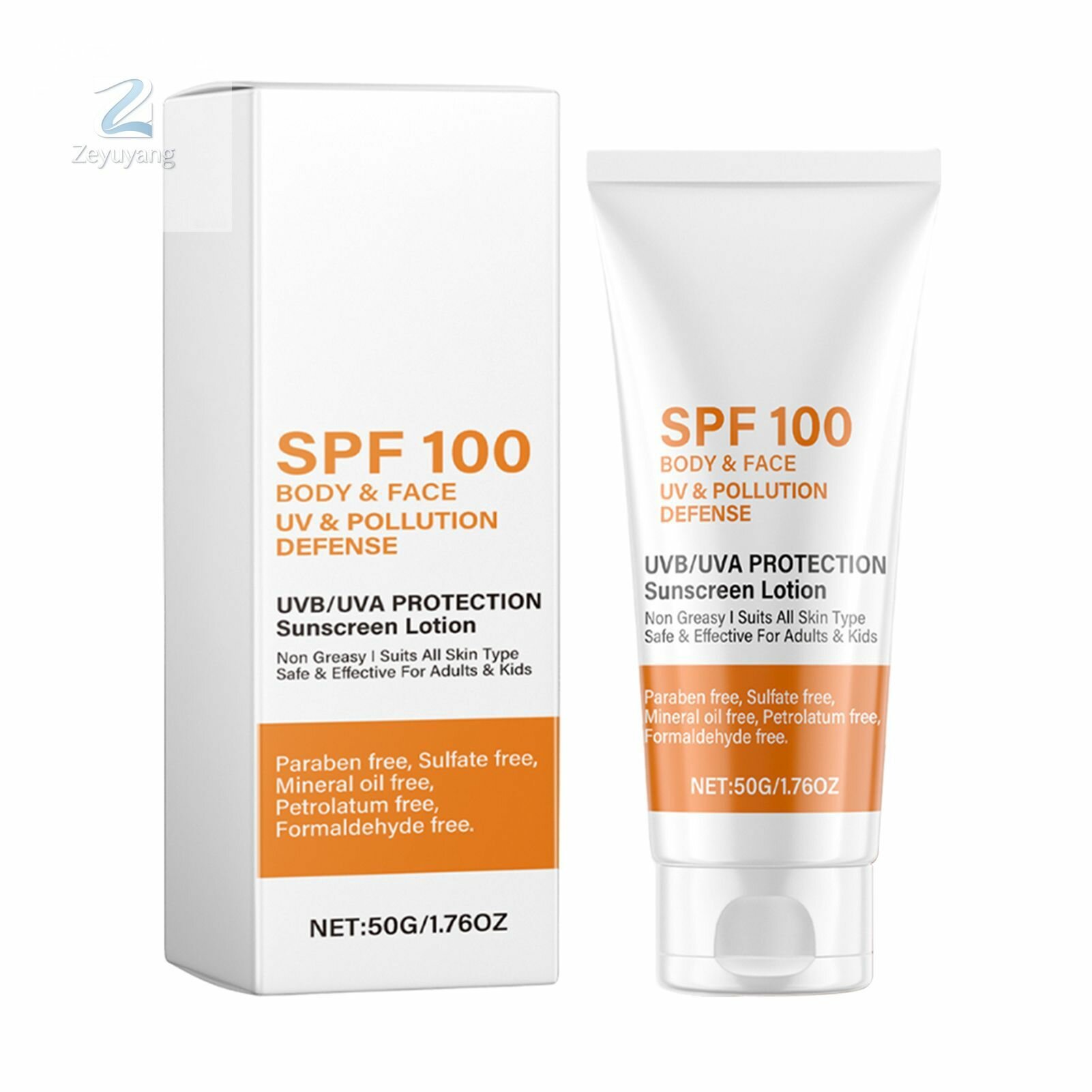 Нежирный солнцезащитный крем широкого спектра действия Spf100 без масла spf 100