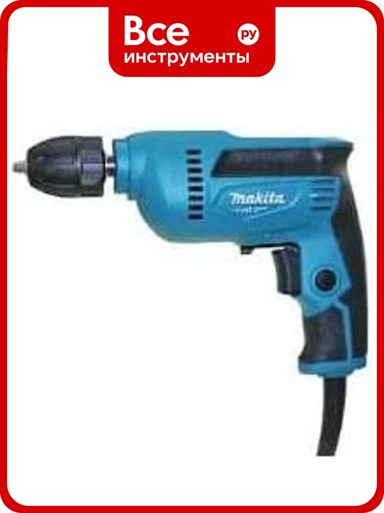 Дрель Makita 450Вт, БЗП-10мм, 0-3000об\м,1.3кг, кор M6002B