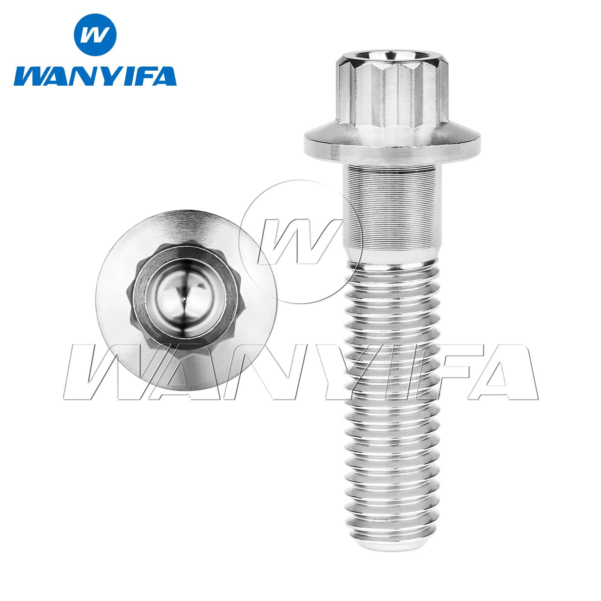 Wanyifa титановые болты M7 M8x24/32 мм для колесных дисков Titanium, M8x32mm