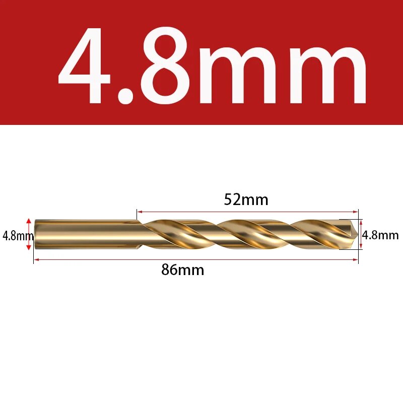 Сверло спиральное HSS 4.8mm (1шт)
