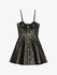 Платье BALMAIN Quilted leather mini dress, размер 36, black