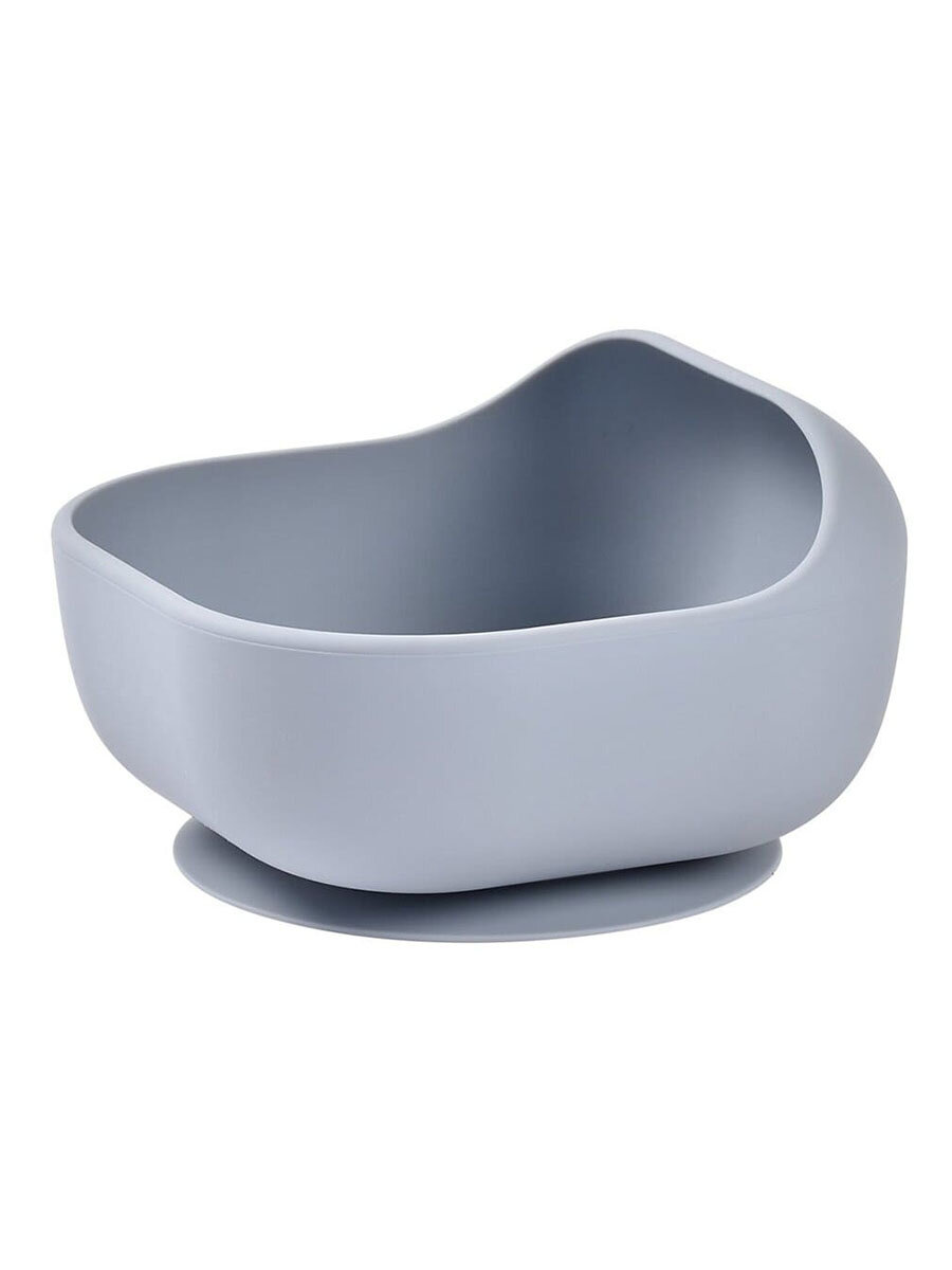 Тарелка Beaba из силикона с присоской PEBBLESILICONE SUCTION BOWL голубая (PEBBLE) 913611