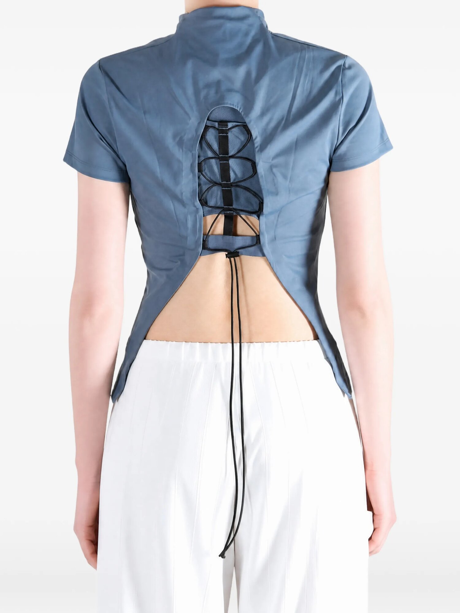 Топ PUMA CLRT laced top slim, размер S, blue — фото 1