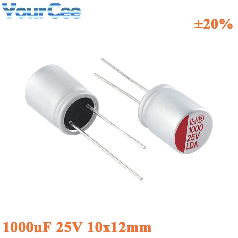 Электролитический конденсатор 1000uF 25V 10x12mm 10шт