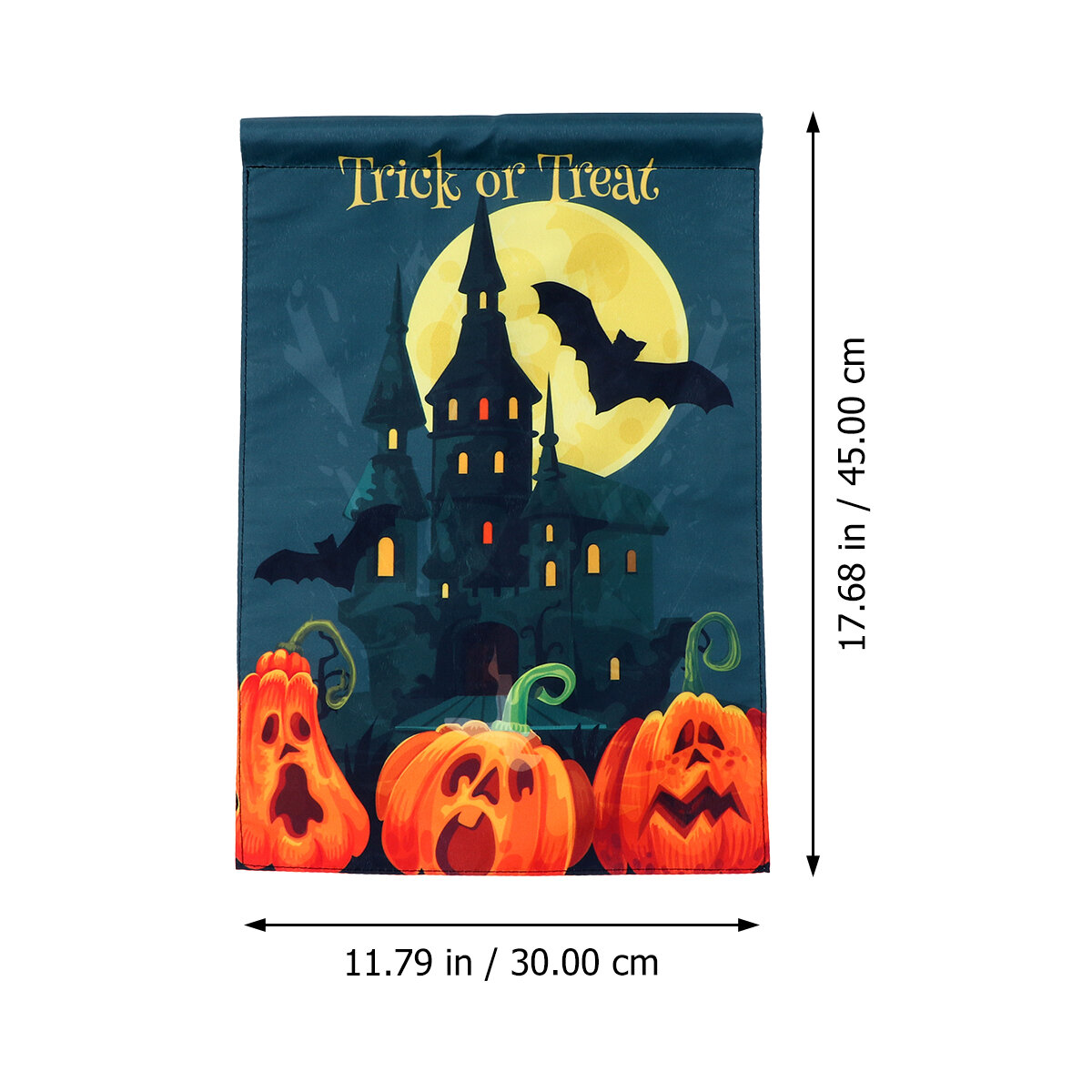 Садовый Флаг С Halloween Тематическим Дизайном Для Украшения Двора И Сада Размер 45x30x0 2cm