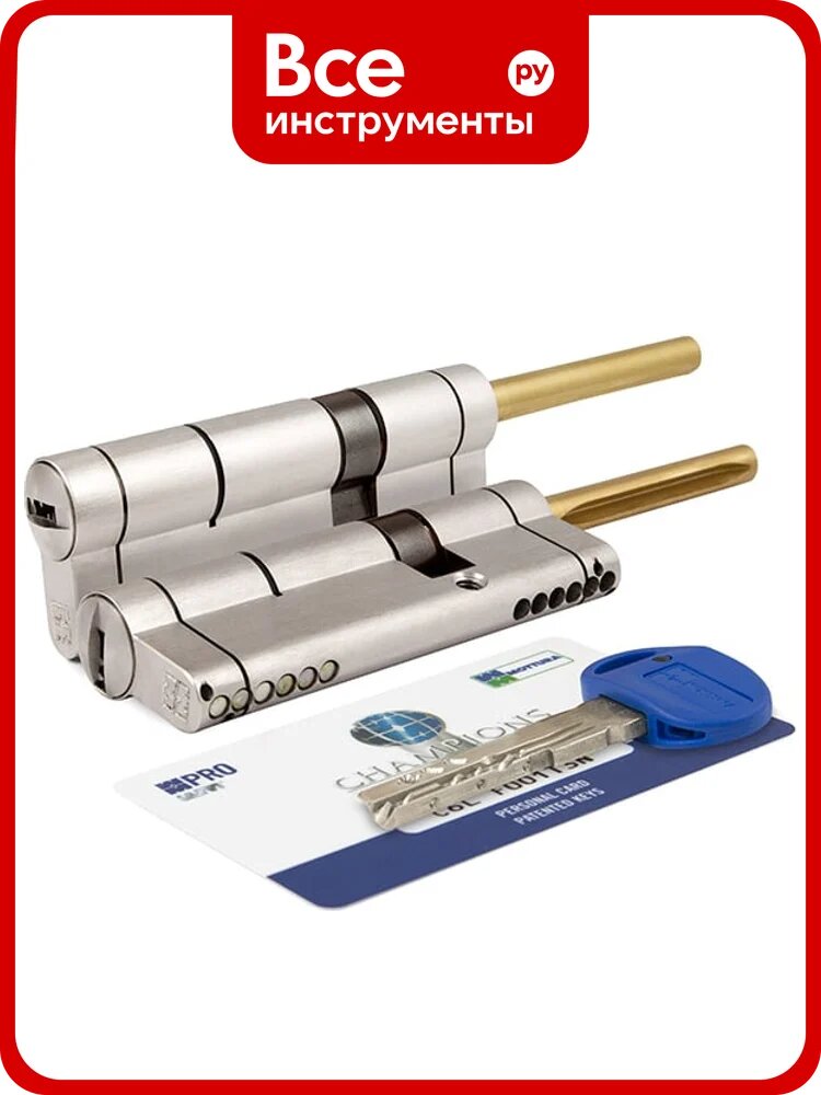Цилиндровый механизм под вертушку (дл. шток) MOTTURA CP4P413101C5 72мм/36+10+26, мат. никель 37463