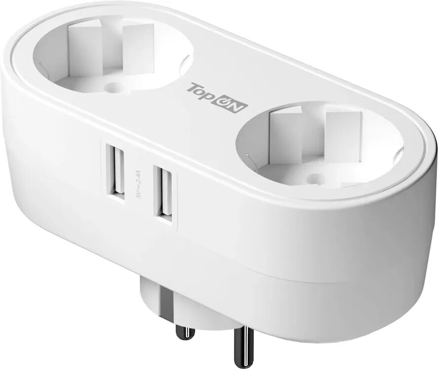 Сетевой фильтр на евровилку TopON TOP-SL-822E-2A, белый