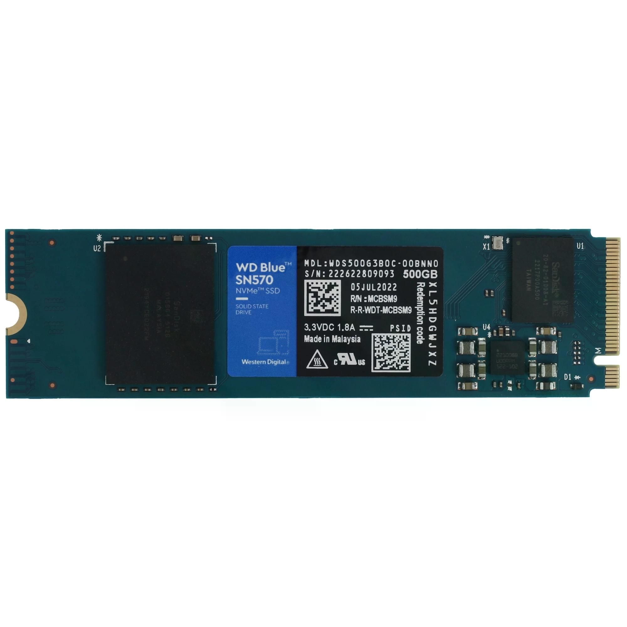 SSD диск PCI-E 3.0 Western Digital Blue SN570 500gb / 3500/2300mbs / WDS500G3B0C