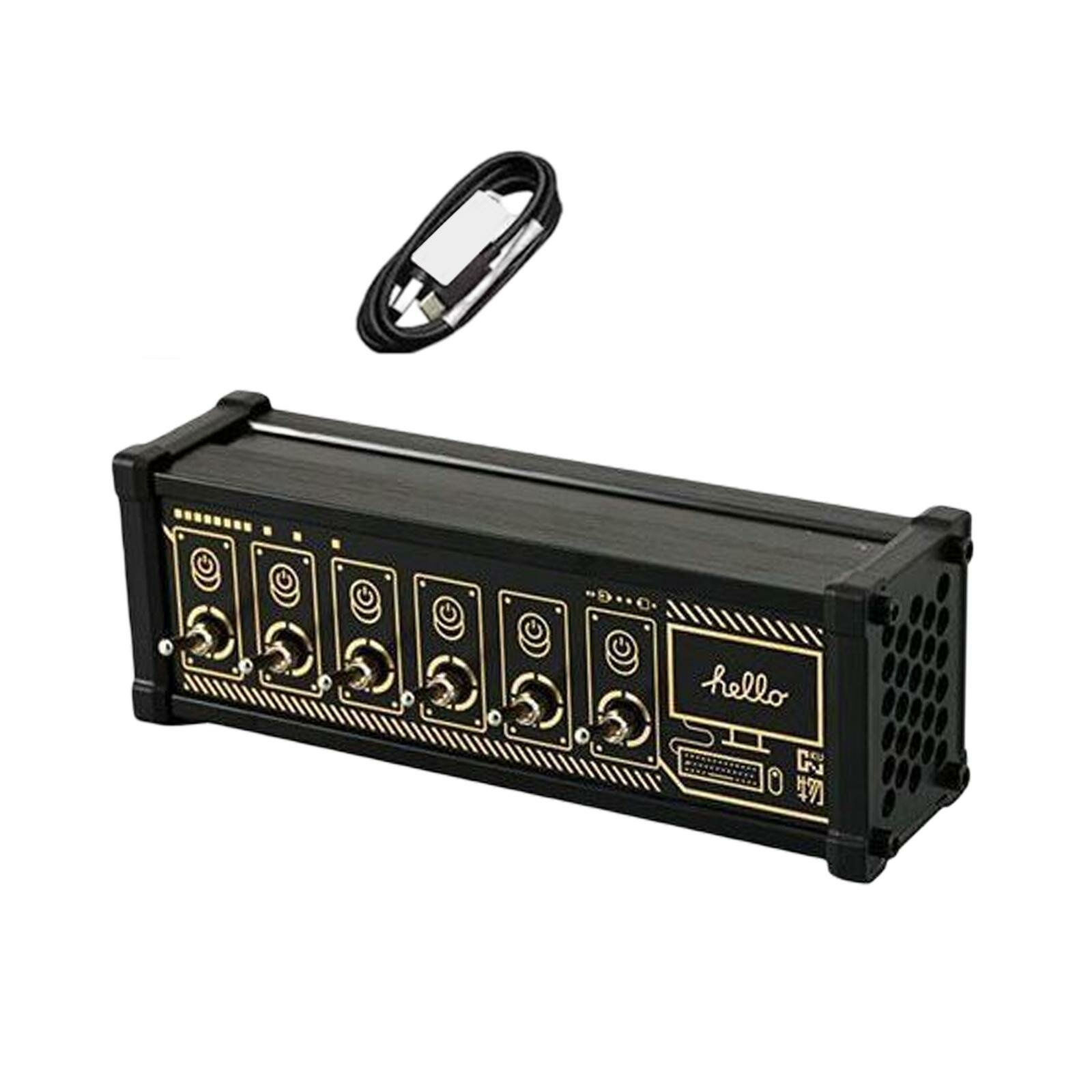 Портативный 6-портовый USB-концентратор, легкий адаптер питания, разветвитель для ноутбука, классический дизайн.