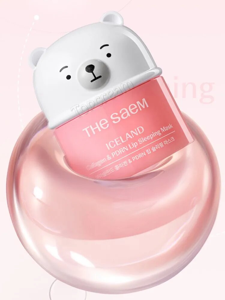 The Saem Ночная маска для губ с коллагеном и PDRN 13 г Iceland Collagen & PDRN Lip Sleeping Mask