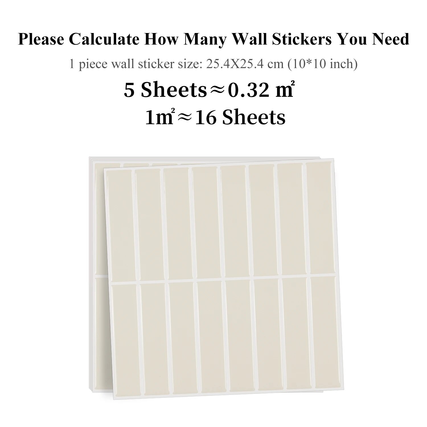 Настенные наклейки WalDecoo для кухни 5 шт. Белый, T80564-5PCS