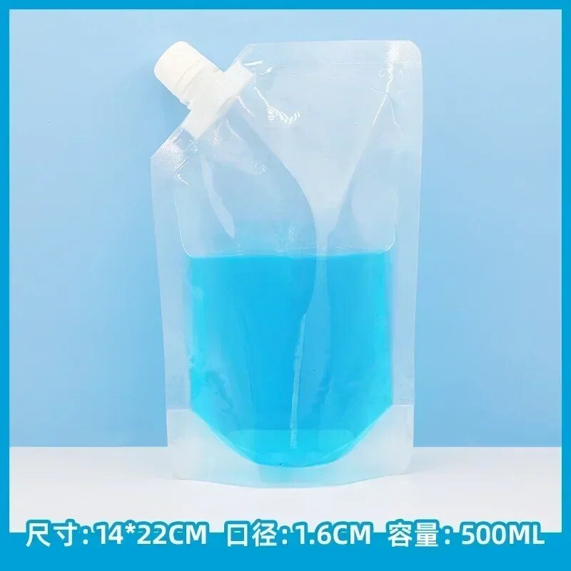 Прозрачные самонесущиеся пакеты 500 мл 500ml 1.6cm