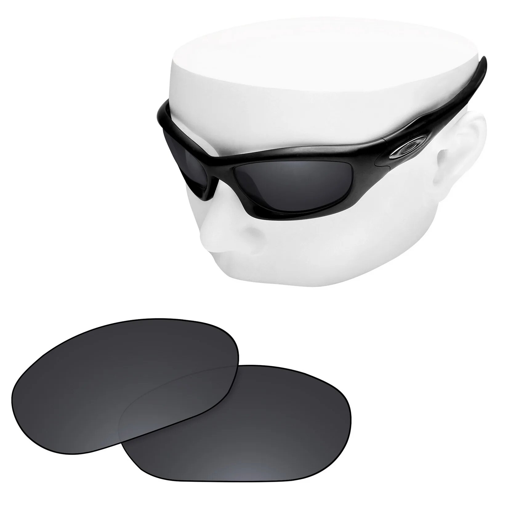 Сменные линзы Oakley Monster Dog, Белый, Black Non-Polarized