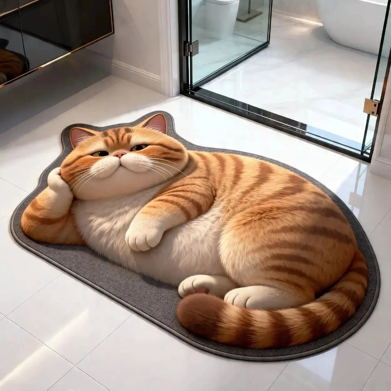 VIKAMA Cartoon Cat 3D коврик для ванной комнаты 50x80cm 20x31inch, FLR-6