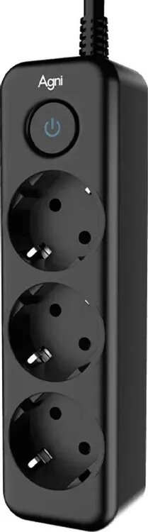 Сетевой фильтр AGNI TP-FD3E, 2м, черный