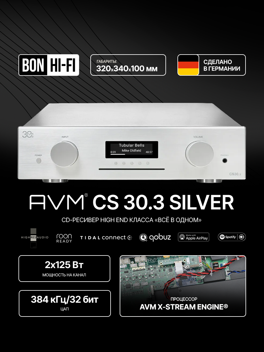 Интегральный Усилитель с CD Проигрывателем AVM CS 30.3 Silver