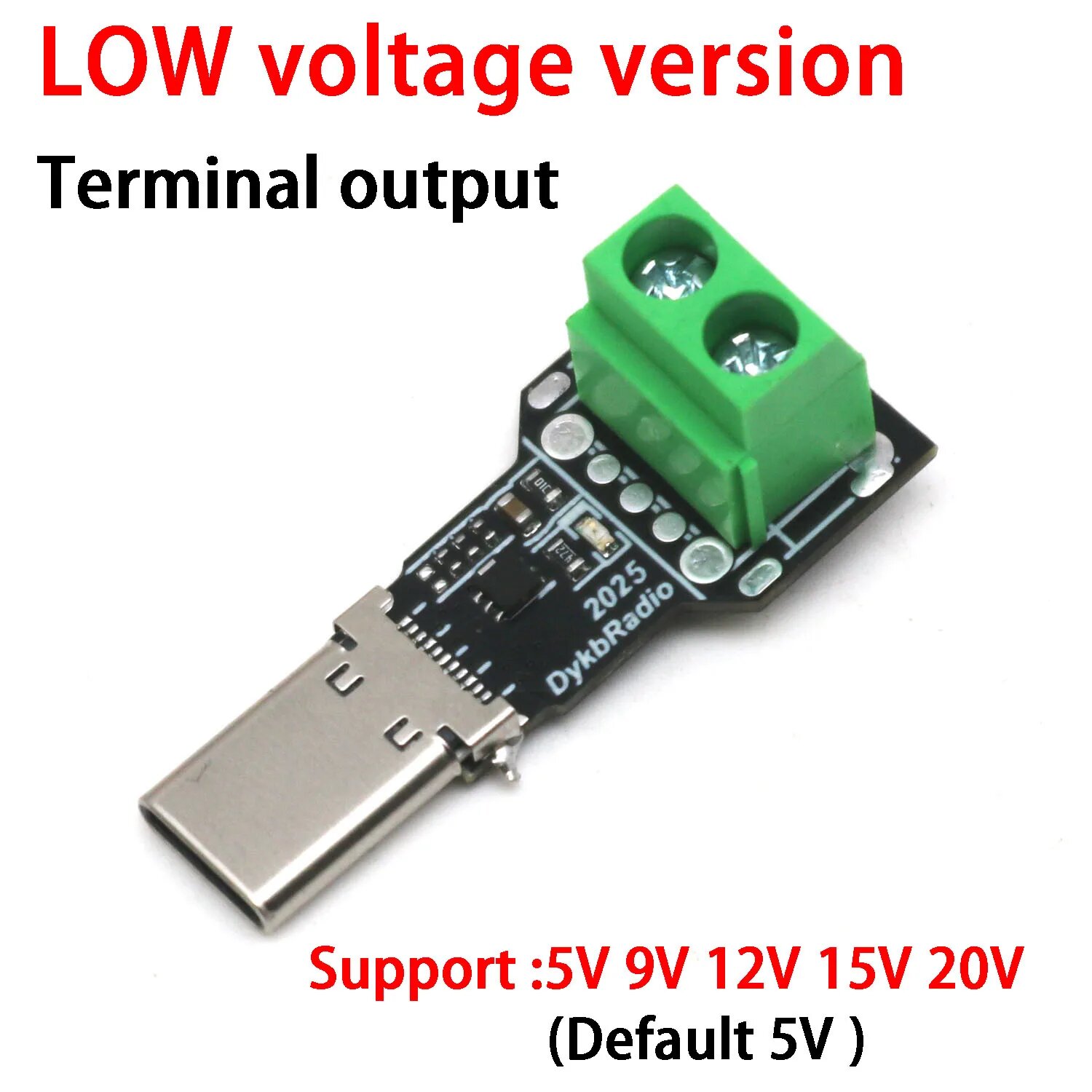 DYKB USB-C PD адаптер 5-20V, Low voltage 2PIN